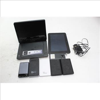 Amazon Kindle Tablet, Sony 9" Portable DVD Player And More, 8 Pieces ...