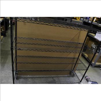 Black Wire Mobile Shelving Unit | Property Room