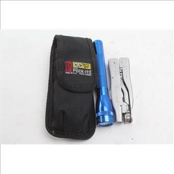 Buck Tool 360 & Mini Mag-Lite Flashlight In Case; 2 Pieces | Property Room