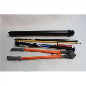 Budweiser Pool Cue, Easton Metal Tee Ball Baseball Bat And More ...