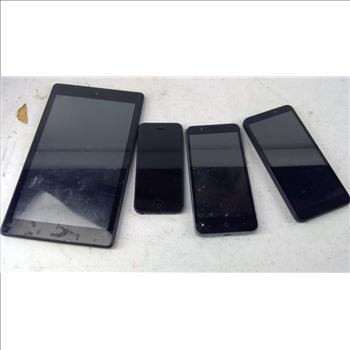 Cell Phone And Tablet Lot, 4 Pieces, Sold For Parts | Property Room