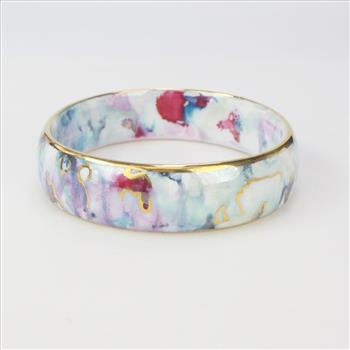 Ceramic High Gloss Bangle With Gold Plated Rim | Property Room