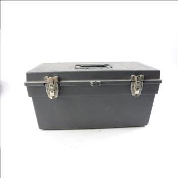 Charcoal Grey Toolbox With Misc Tools, 5+ Pieces | Property Room