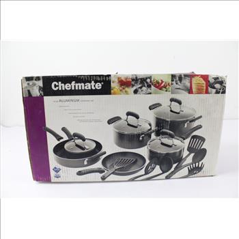 Chefmate Aluminum Cookware Set, 16 Pieces | Property Room