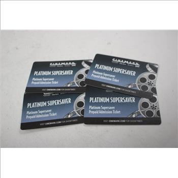 Cinemark Platinum Supersaver Prepaid Admission Tickets, 4 Pieces ...