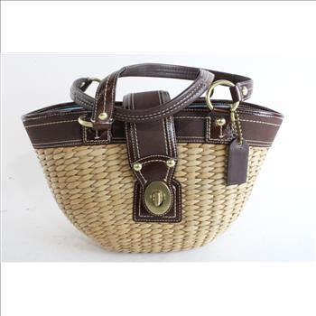 Coach Wicker Woven Handbag | Property Room