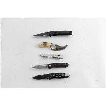 Coast, Wilcor Outdoor Folding Pocket Knives, And Others, 5 Pieces ...
