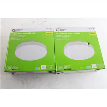 Commercial Electric 7" Round LED Light, 2 Pieces | Property Room