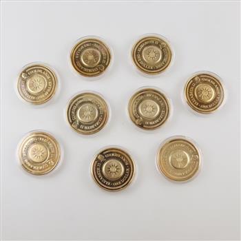 Cook Islands Zodiac One Dollar Coins; 9 Pieces | Property Room