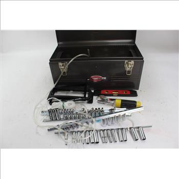 Craftsman Metal Toolbox With Task Force, Husky And More Various Tools ...