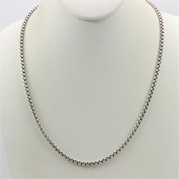 David Yurman Sterling Silver Box Chain Necklace | Property Room