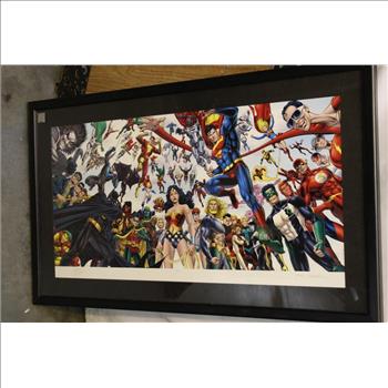 Dc Justice League Team Photo In Frame And Wall Mirror | Property Room
