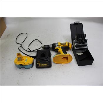 Dewalt Drill With Batterym Charge, Triumph Drill Bits, 4 Pieces ...