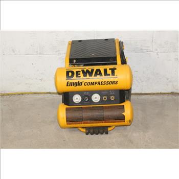 DeWalt Heavy Duty Electric 4 Gallon Wheeled Dolly Style Compressor ...