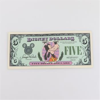 Disney $5 Dollars 1987 Goofy | Property Room