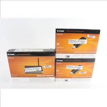 D-Link Wireless G Router And Adapters, 3 Pieces | Property Room
