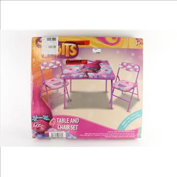 Dreamworks Trolls Childrens Folding Table And Chairs | Property Room