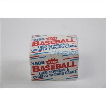 Factory Sealed 1988 Fleer Baseball Log Stickers & Updated Trading Cards ...