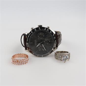 Fashion Rings And Hugo Boss Watch, 3 Pieces | Property Room