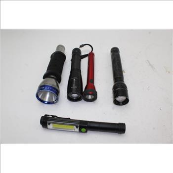 Feit Electric, Snap-on, & More Assorted Flashlights; 5 Pieces | Property Room