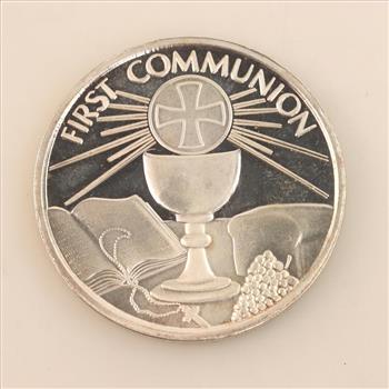 Fine Silver 1oz First Communion Round | Property Room