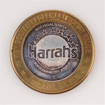 Fine Silver & Brass Harrah's Gaming Token | Property Room