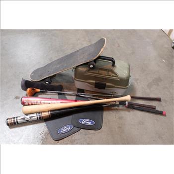 Flambeau Fishing Box, Baseball Bats, Golf Clubs And More 10 Pieces ...