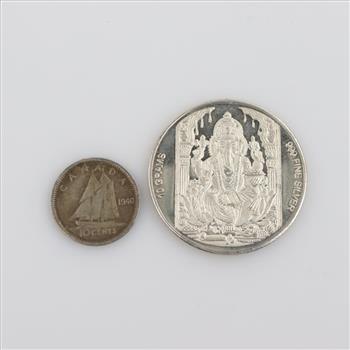 Foreign Silver Coin And Token, 2 Pieces | Property Room