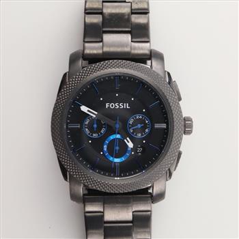 Fossil Machine Chronograph Smoke Stainless Steel Watch | Property Room