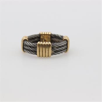 Fred Paris 18kt Gold Steel Force 10 Band Ring | Property Room
