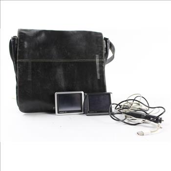 Garmin GPS's Inside Leather Bag, 2 GPS's | Property Room