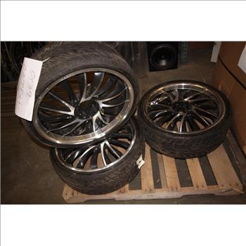 Greed, 22" Burshed Aluminum Rims, 3 Pieces | Property Room