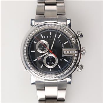 Gucci "G" Chronoscope 0.78cts Diamond Watch-Evaluated By Our Certified ...