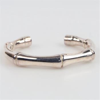 Gucci Sterling Silver Bamboo Cuff Bracelet | Property Room