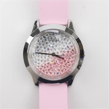 Guess Pink Crystal Watch In Box | Property Room