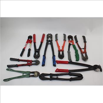 Husky, Pittsburgh, Armstrong MFG, & More Assorted Bolt Cutters; 10 ...