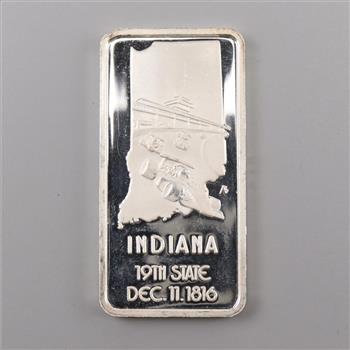 Indiana 19th State Fine Silver 1 Troy Oz Bar | Property Room