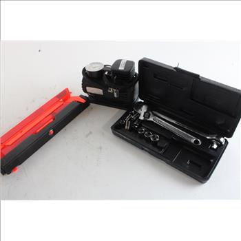 Inflator, Tool Box And Justin Case Reflective Light 3 Piece | Property Room