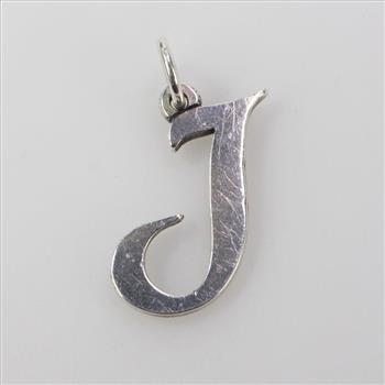 James Avery Silver Initial "J" Charm, 1.45g | Property Room