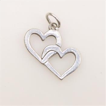 James Avery Sterling Silver Cupid Double Hearts Charm | Property Room