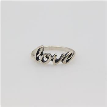 James Avery Sterling Silver "Love" Script Ring | Property Room