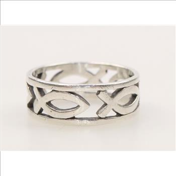 James Avery Sterling Silver Retired Open Ichthus Ring | Property Room