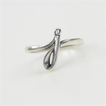 James Avery Sterling Silver Script Initial Ring | Property Room