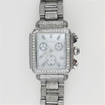Joe Rodeo Madison Chronograph 10.25cts Diamond Watch-Evaluated By Our ...