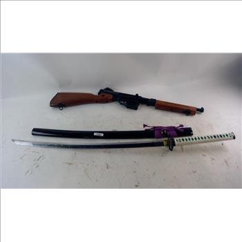 Katana And Airsoft Tommy Gun | Property Room