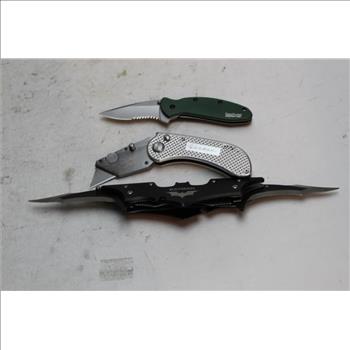 Kershaw, Batman, Gordon Folding Blade Knives 3 Pieces | Property Room