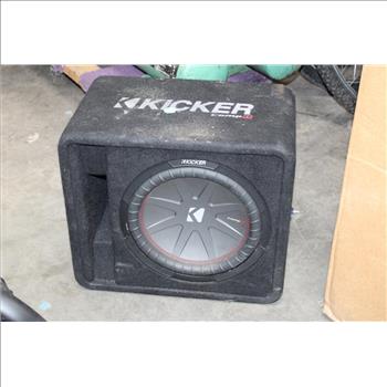 Kicker Enclosure Box Wtih Pioneer Mono Amplifier - Black | Property Room