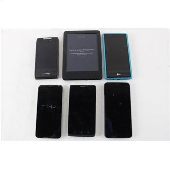 Kindle Tablet & Assorted Smartphones, 6 Pieces | Property Room
