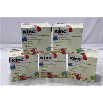 King Classic Disposable Butane Lighters, 5 Boxes | Property Room