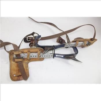 Klein Tools , Pole Climbers With 1-9/16 In. Gaffs Complete Set CN1986AR ...